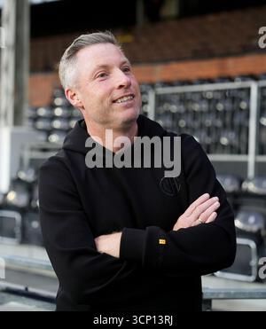 Neil Harris manager of Cambridge United celebrates the win during the ...