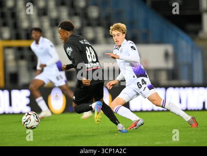 RSCA Futures' Alexander de Ridder celebrates after scoring during a ...
