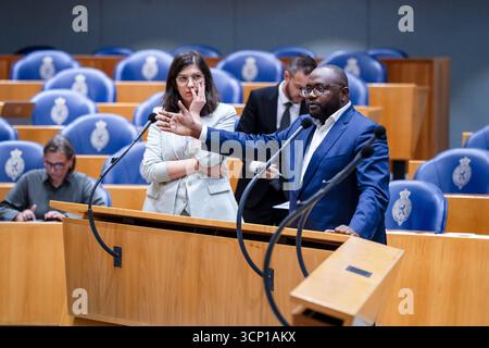 THE HAGUE - Mpanzu Bamenga (D66) during the swearing-in ceremony as a ...