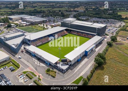 aerial view of York Community Stadium (part of York Community Stadium ...