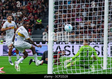 Christopher Alan Nkunku (Milan) scores the 1-0 goal during ACF ...