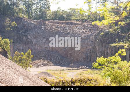 Quarry for extracting crushed stone in the city of Itaara, RS, Brazil ...