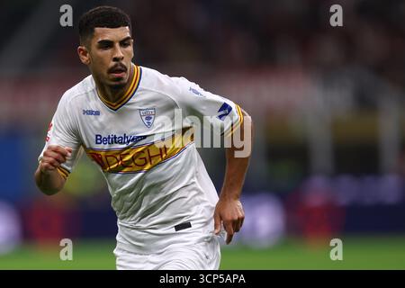 Danilo Veiga of US Lecce looks on during the Serie A football match ...