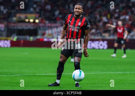 Christopher Nkunku of AC Milan is seen in action during the SERIE A ...