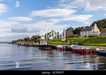 Historic Brora Harbour, located at the mouth of the River Brora on the ...