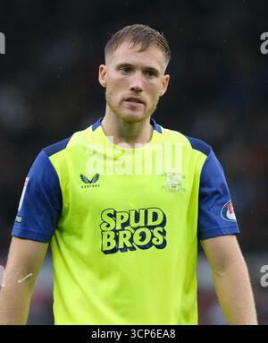 Lewis Gibson of Preston North End during the Sky Bet Championship match ...