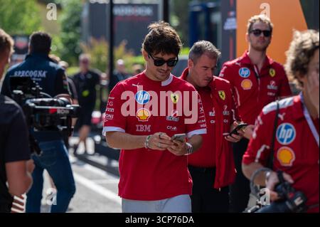 Ferrari driver Charles Leclerc (16) races during the 2026 Formula 1 ...
