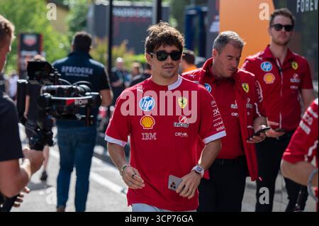 Ferrari driver Charles Leclerc (16) races during the 2026 Formula 1 ...