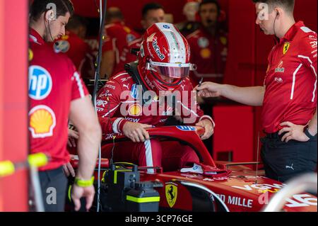 Ferrari driver Charles Leclerc (16) races during the 2026 Formula 1 ...