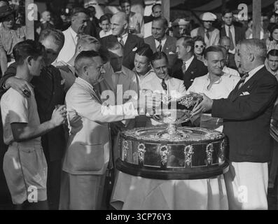 Tennis players Bobby Riggs, Jack Kramer, c. 1950s Stock Photo - Alamy