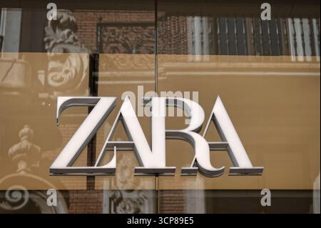 Sign is visible with logo on facade of Mattress Firm location, Walnut ...