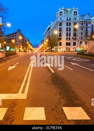 Goya street. Night view. Madrid, Spain Stock Photo - Alamy