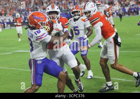 Florida defensive back Bryce Thornton (18) breaks up a pass intended ...