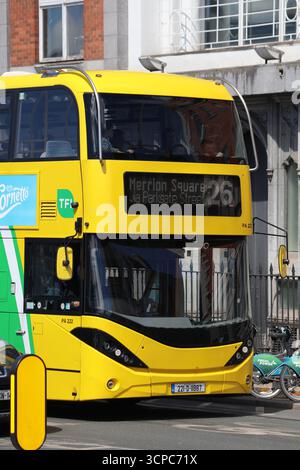 DUBLIN, IRELAND - JULY 6, 2024: Public transportation in Dublin, Ireland. Luas electric tram ...