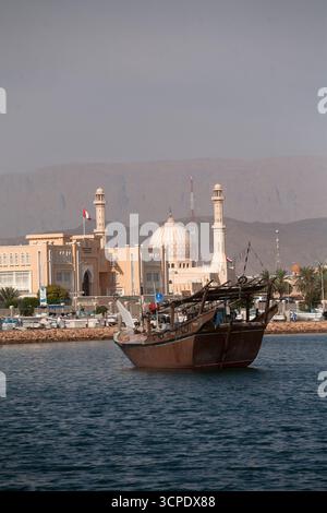 dhows at anchor in sur dhow harbour sur oman sultanate of oman Stock ...