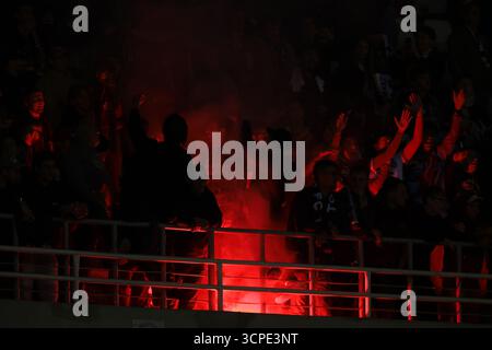 Fans Pisa during Pisa SC vs Juventus FC, Italian soccer Serie A match ...