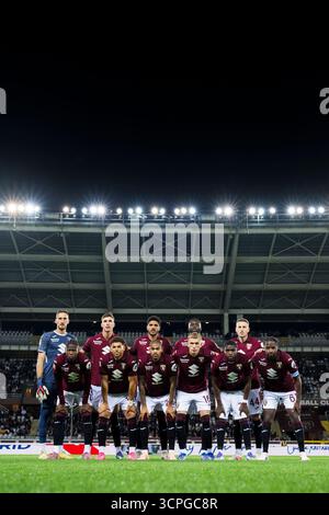 torino fc players pose prior to the Serie A soccer match between Torino ...