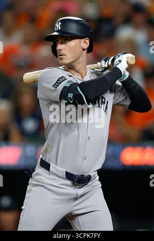 New York Yankees' Cody Bellinger, left, Trent Grisham, middle, and ...