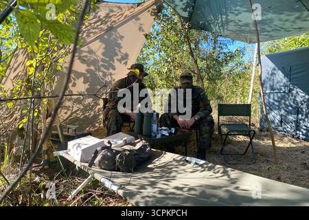 Sakiai, Lithuania. 21st Sep, 2025. A badge from the Bundeswehr exercise ...