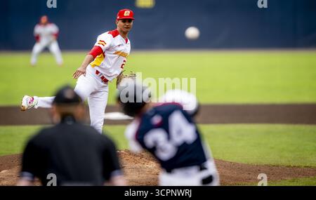 ROTTERDAM - Spanish baseball player Balboa Jorge in action against the ...