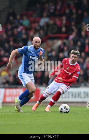 Josh Windass of Wrexham with the ball during the Sky Bet Championship ...