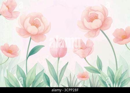 digital print flower floral seamless design Stock Photo - Alamy