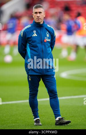 Nottingham Forest coach Nick Montgomery ahead of the Premier League ...