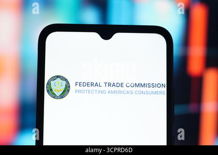 The logo for the Federal Trade Commission is seen Friday, Jan. 16, 2026 ...