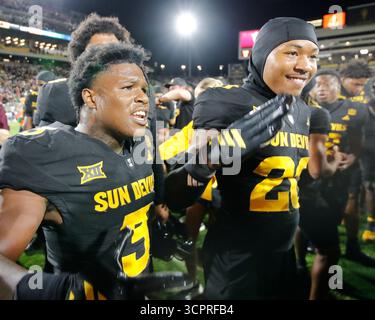 Arizona State running back Raleek Brown (3) runs past West Virginia ...