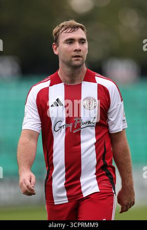 SOLIHULL, UK. 27TH SEPTEMBER 2025. Dan Creaney of Solihull Moors ...