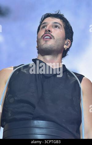Colombian singer and songwriter Sebastián Yatra during his concert at ...