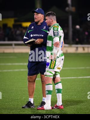 Galway, Ireland. 27th September, 2025. Sean Naughton of Connacht scores ...