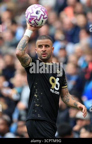 Kyle Walker of Burnley takes a throw in during the Burnley v Chelsea ...