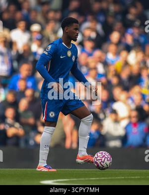 Jorrel Hato of Chelsea during the Premier League match Fulham vs ...