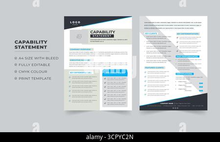 capability statement Template Design for your company or capability ...