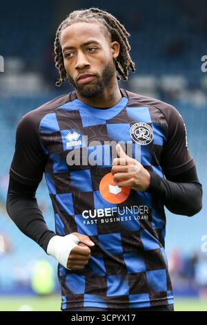 Rumarn Burrell of Queens Park Rangers celebrates scoring his team's ...