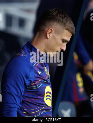 Dani Olmo (FC Barcelona) in action during FC Barcelona’s first training ...