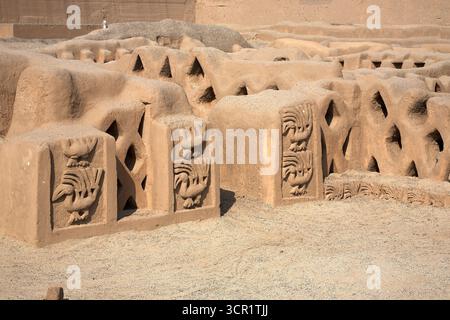 the vast adobe walls of Chan Chan, the largest mud-brick city in the ...