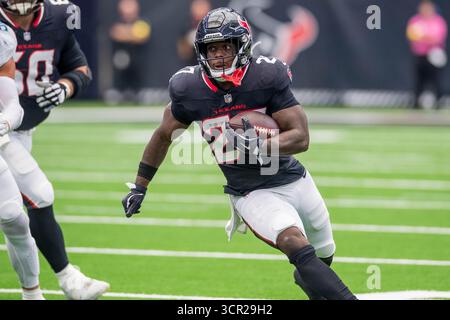 Houston Texans running back Woody Marks (27) lines up during the second ...