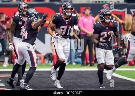 Houston Texans wide receiver Jayden Higgins (81) in action against ...