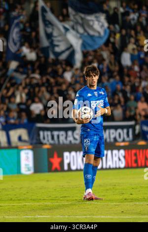 Stiven Shpendi (Empoli FC) vs Pietro Ceccaroni (Palermo FC) during ...