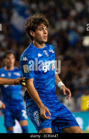 Stiven Shpendi (Empoli FC) vs Pietro Ceccaroni (Palermo FC) during ...