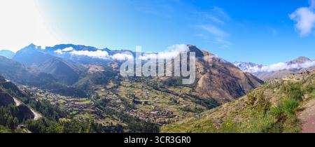 Nice view of the Pisac ruins in Cusco. Peru Stock Photo - Alamy