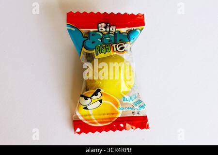 Big Babol bubble gum, fruit-flavored chewing gum balls produced by ...