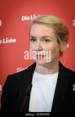 Berlin, Pressekonferenz Die Linke mit Ines Schwerdtner Ines Schwerdtner ...