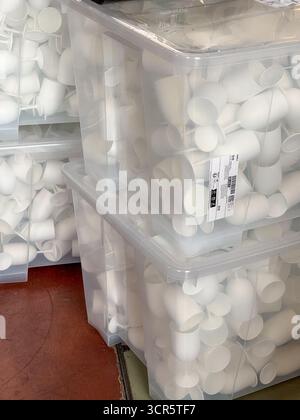 Stack Of Recyclable plastic storage containers Stock Photo - Alamy