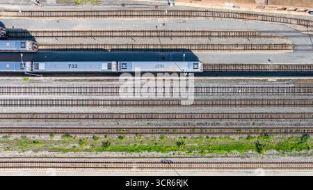 Many parallel railroad tracks Stock Photo - Alamy