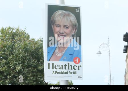Irish presidential candidate Heather Humphreys speaking to the media ...