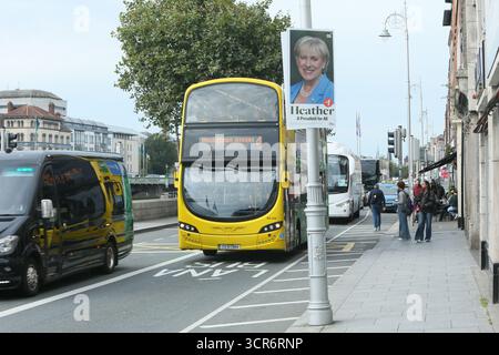 Irish presidential candidate Heather Humphreys speaking to the media ...