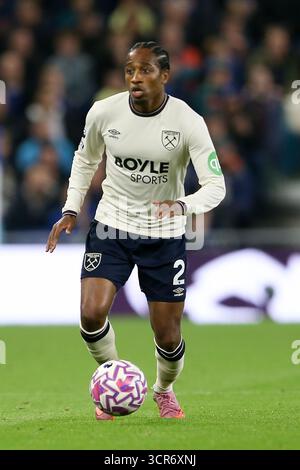 2, Kyle Walker-Peters of West Ham United clears the ball during the ...